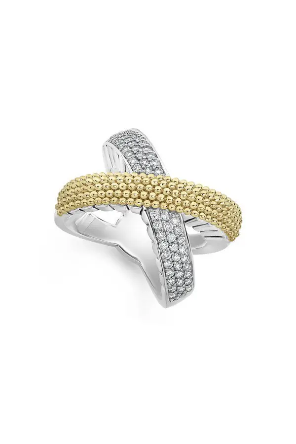 Lagos Caviar Lux X Caviar Diamond Ring - Gold
