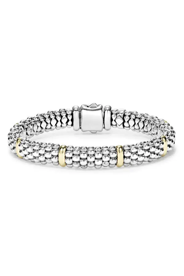 Lagos Signature Caviar Six-station Bracelet - Gold