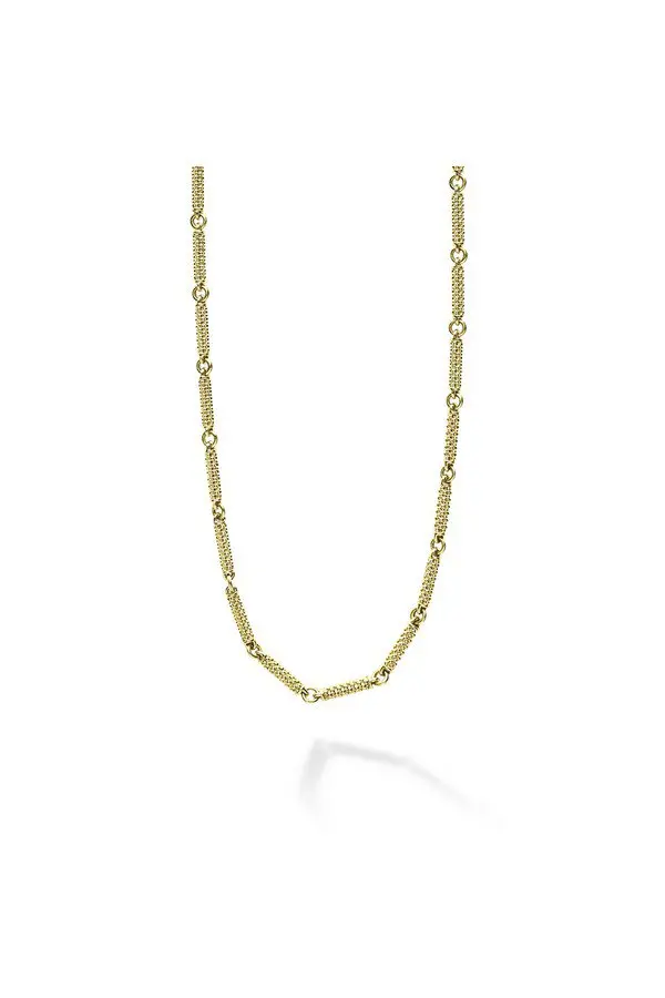 Lagos Signature Caviar 18k Link Necklace - Gold
