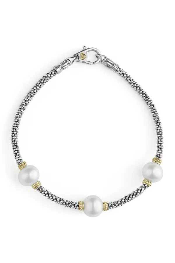 Lagos Luna Pearl Caviar Bracelet - Gold