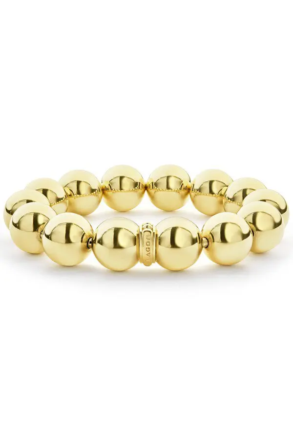 Lagos Caviar 18k Beaded Bracelet - Gold