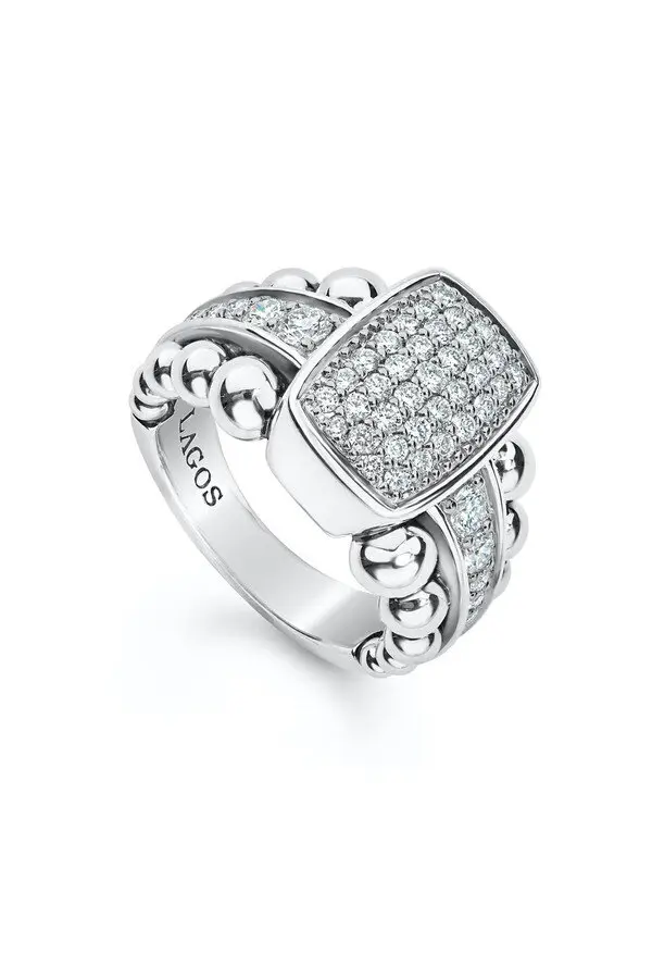 Lagos Caviar Spark Diamond Statement Ring