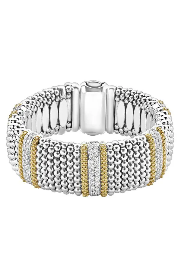 Lagos Caviar Lux Diamond Bracelet - Gold