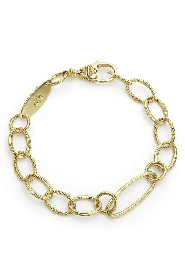 Lagos Signature Caviar 18k Link Bracelet - Gold