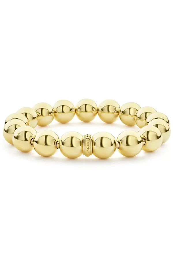 Lagos Caviar 18k Beaded Bracelet - Gold