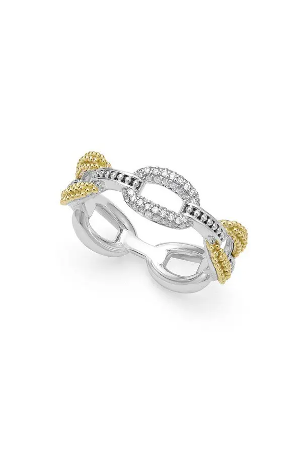Lagos Caviar Lux Diamond Eternity Ring - Gold