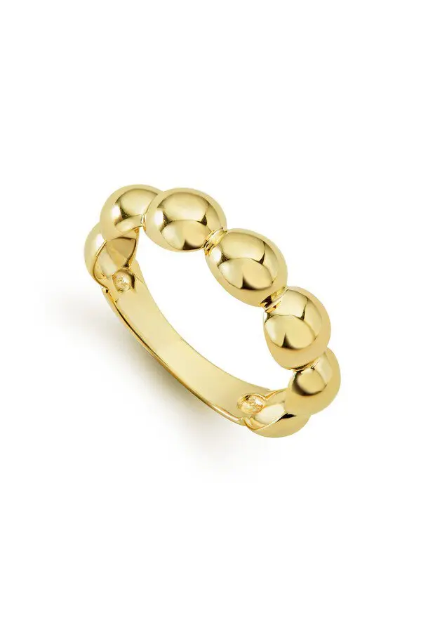 Lagos Caviar Fluted Ring - Gold