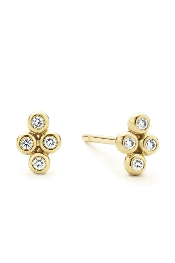 Lagos Ksl 18k Diamond Stud Earrings - Gold