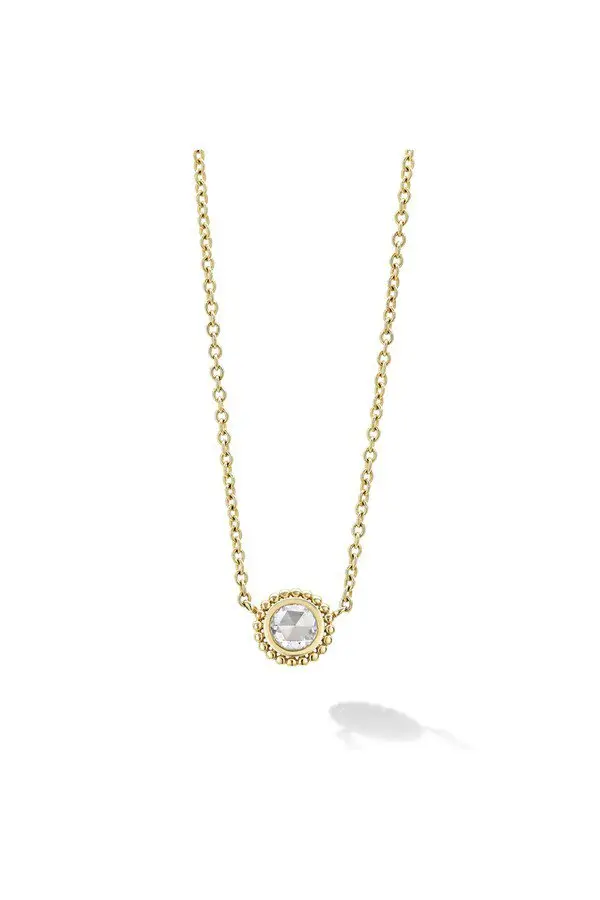 Lagos Covet Large Rose Cut Diamond Necklace - Gold