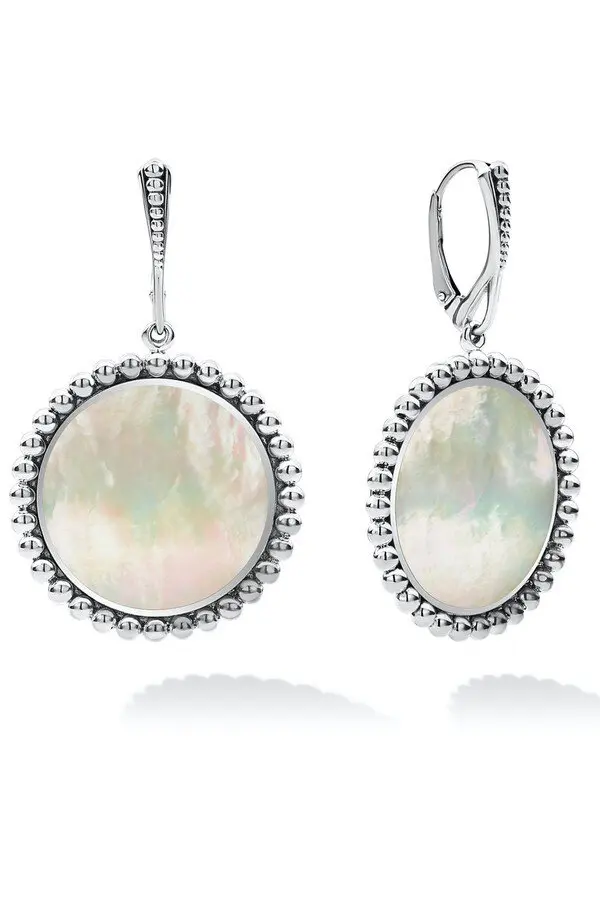 Lagos Maya Mother Of Pearl Drop Earrings - Silver
