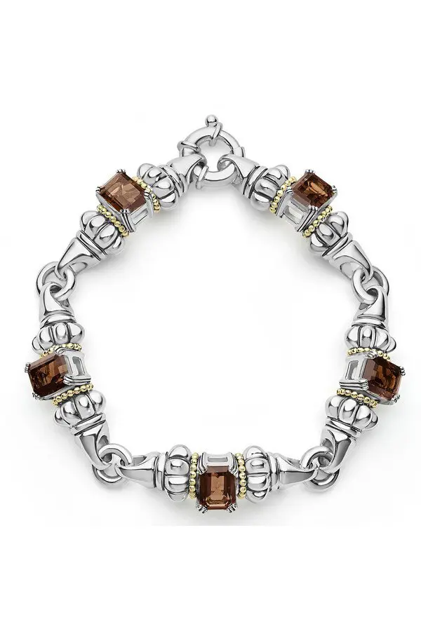 Lagos Glacier Classic Smokey Quartz Bracelet - Gold