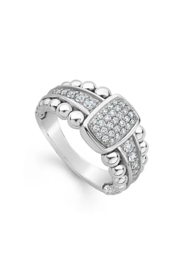 Lagos Caviar Spark Diamond Statement Ring