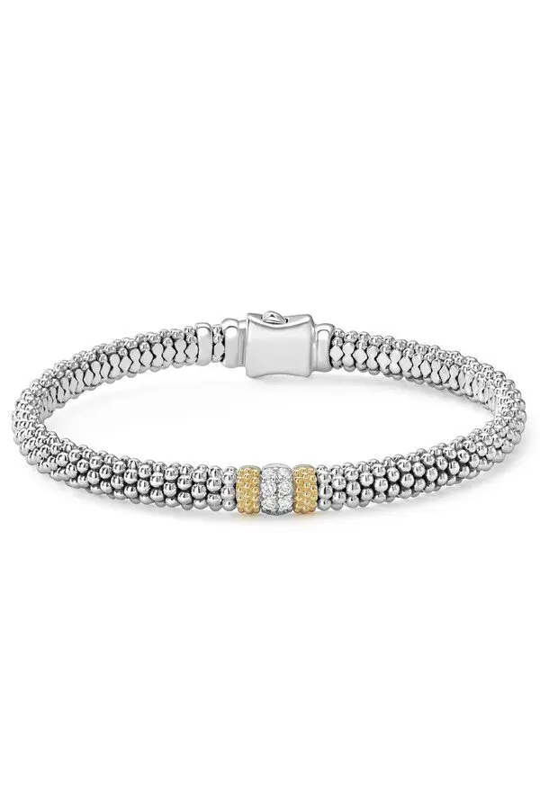 Lagos Caviar Lux Diamond Bracelet - Gold