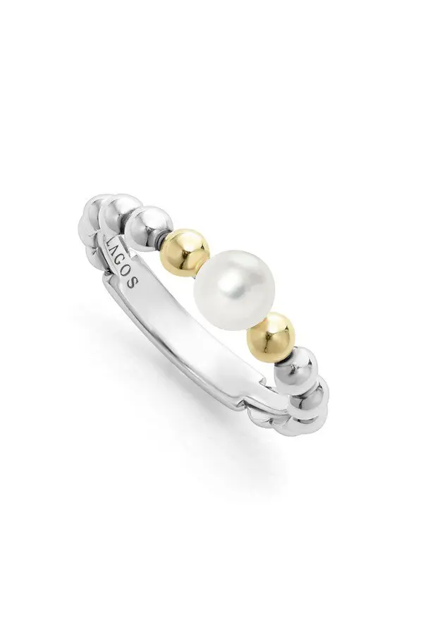 Lagos Luna Pearl Ring - Gold