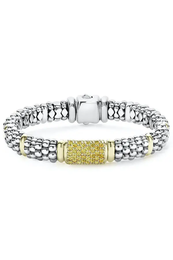 Lagos Signature Caviar Sapphire Caviar Bracelet - Yellow