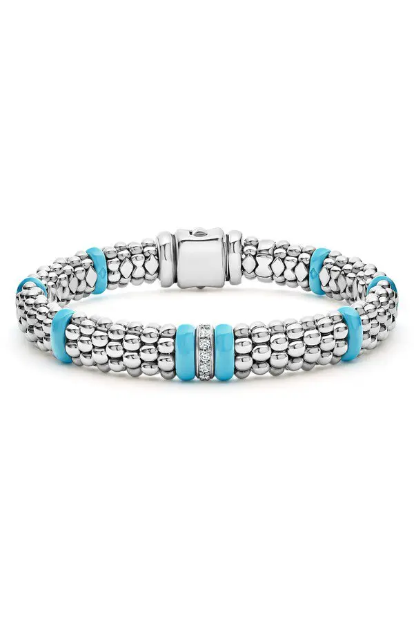 Lagos Caviar Diamond Bracelet - Blue
