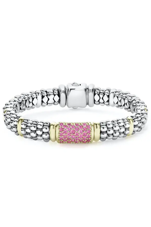 Lagos Signature Caviar Sapphire Caviar Bracelet - Pink