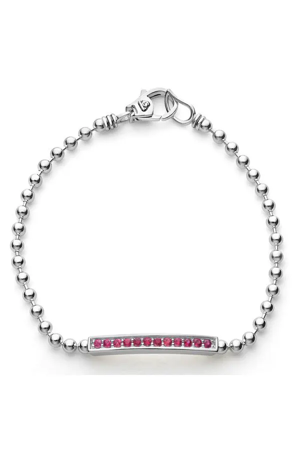 Lagos Caviar Spark Ruby Beaded Bracelet - Red