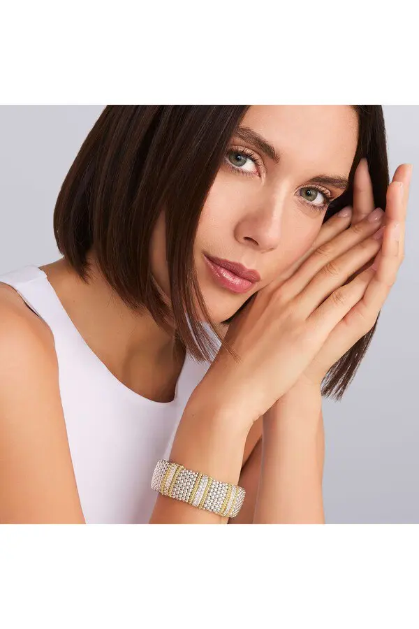 Lagos Caviar Lux Three Station Diamond Bracelet