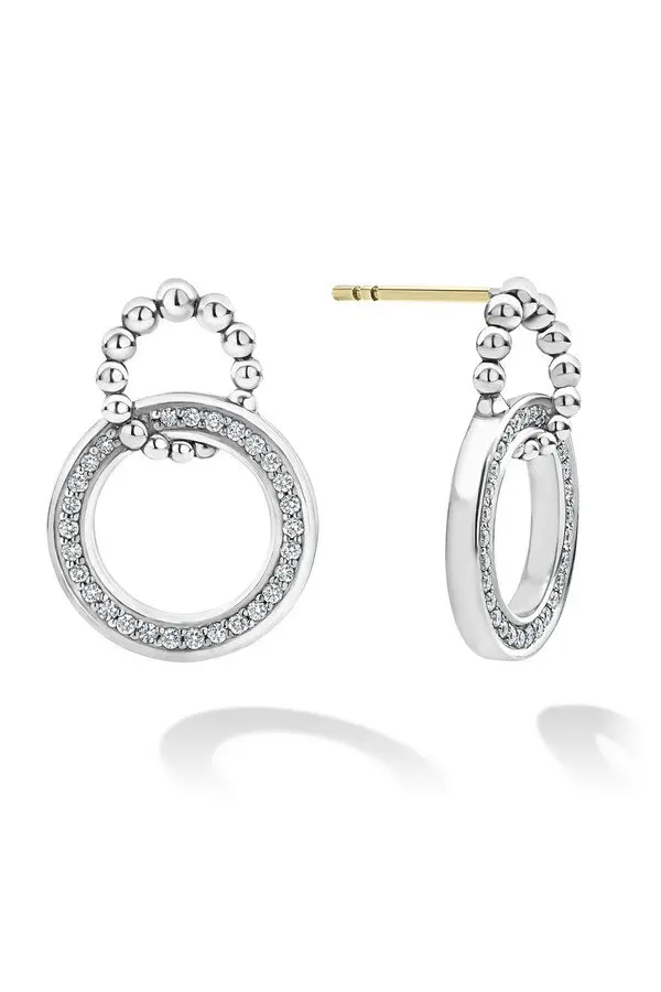 Lagos Caviar Spark Diamond Earrings - Gold