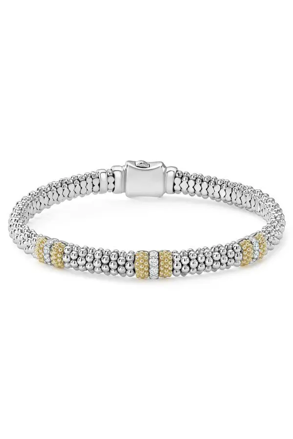 Lagos Caviar Lux Diamond Bracelet - Gold