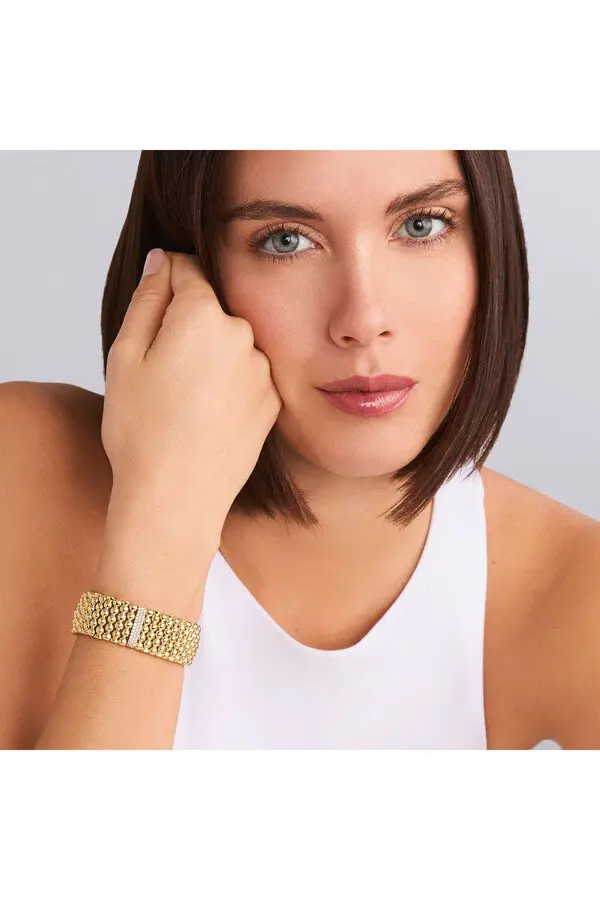 Lagos Caviar 18k Diamond Bracelet | 20mm