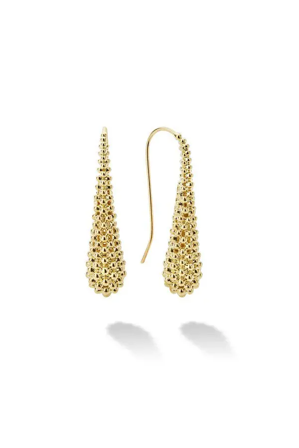 Lagos Caviar 18k Drop Earrings - Gold