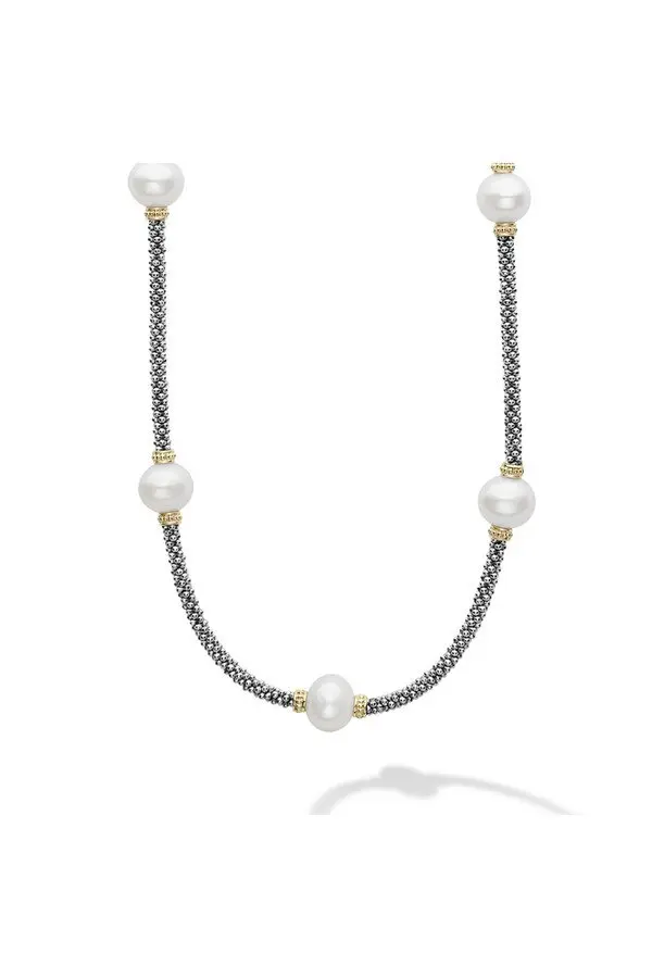 Lagos Luna Caviar Pearl Necklace - Gold