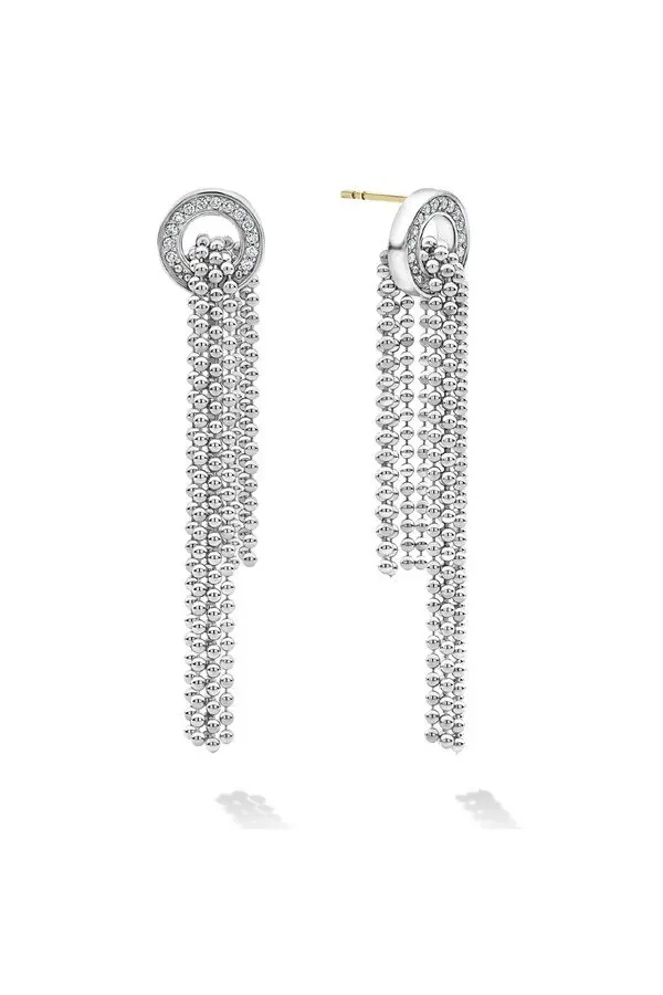 Lagos Caviar Spark Cascading Diamond Earrings - Gold