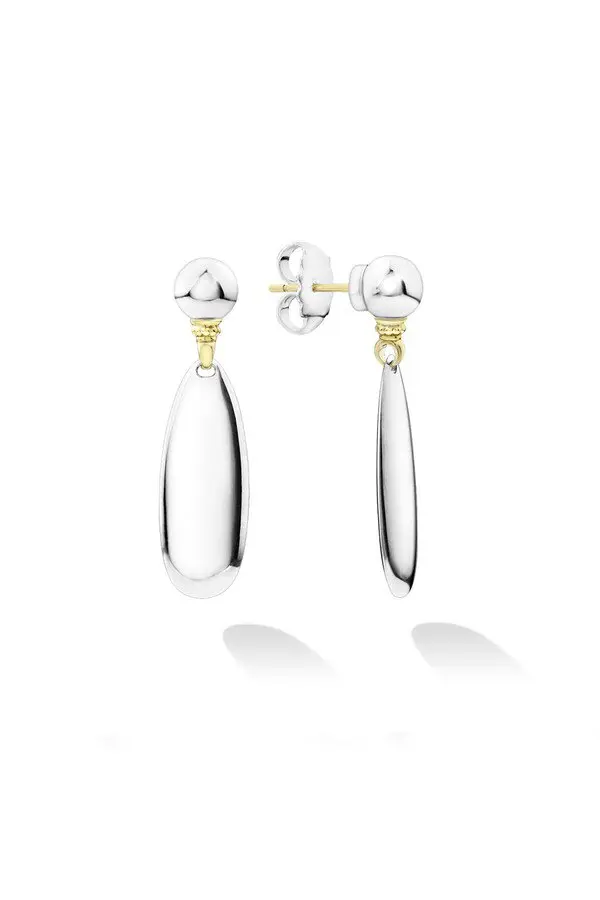 Lagos Beloved Smooth Drop Earrings - Silver