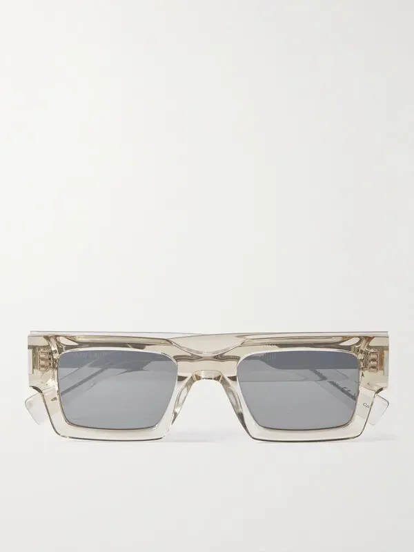 Saint Laurent Rectangular-frame Sunglasses - Neutrals