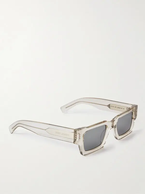Saint Laurent Rectangular-frame Sunglasses - Neutrals