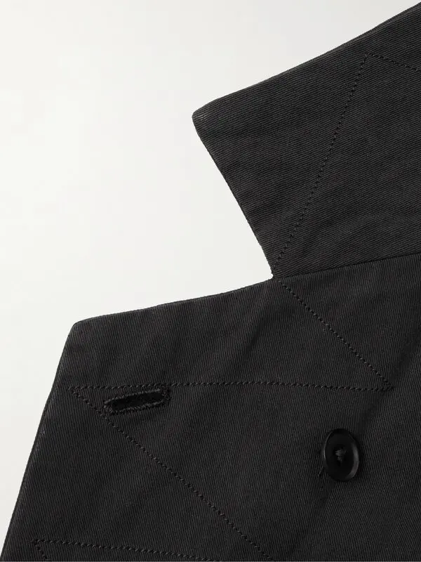 Kaptain Sunshine Double-Breasted Cotton And Linen-Blend Gabardine