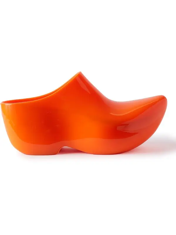 Balenciaga Technoclog Shiny Rubber Mules Orange Size 8 US 41 EU Balenciaga Balenciaga Techno Clog Size 41 Shiny Orange | Grailed main image 3