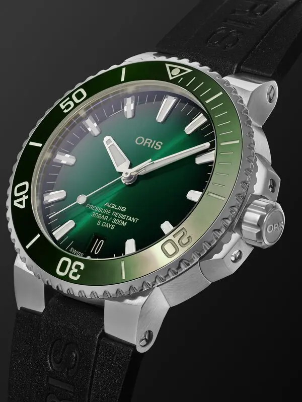 ORIS Aquis Automatic Stainless Steel Diver Watch - Green