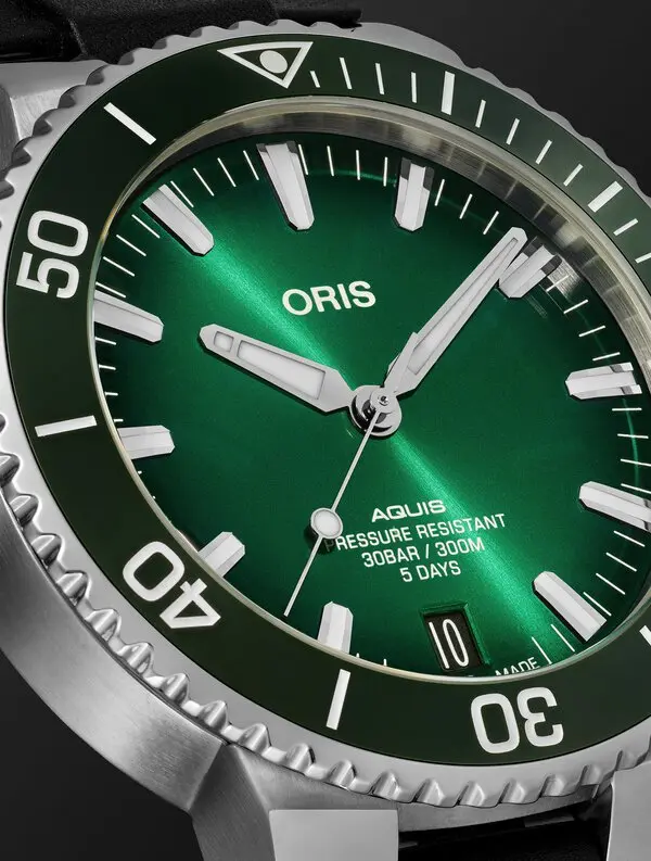ORIS Aquis Automatic Stainless Steel Diver Watch - Green