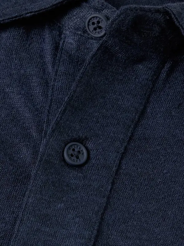 Orlebar Brown Sebastian Slim-fit Linen-jersey Polo Shirt - Blue
