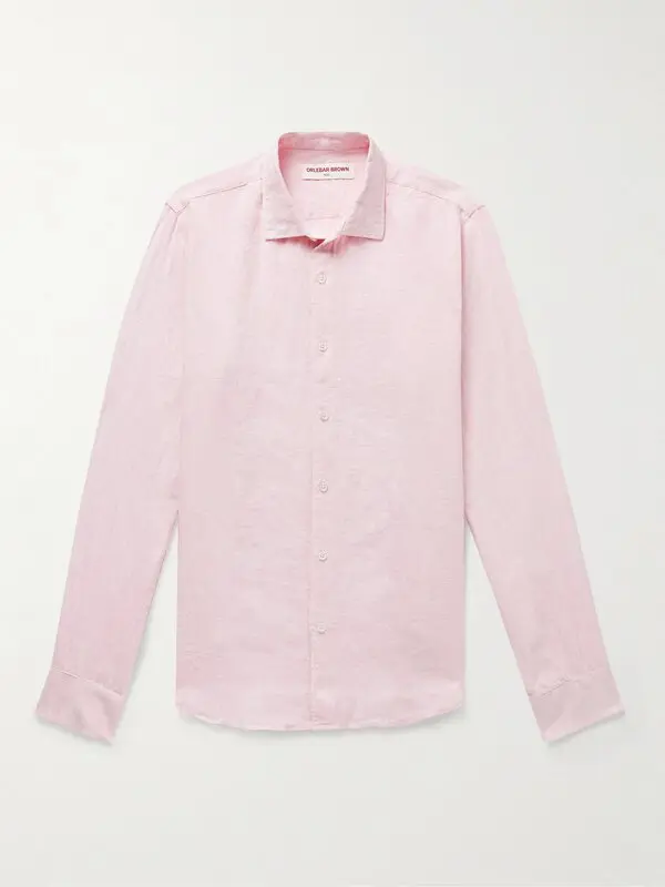Orlebar Brown Giles Linen Shirt - Pink