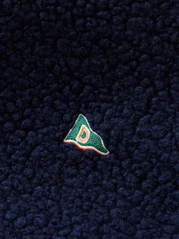 DRAKE'S Logo-embroidered Wool-blend Fleece Gilet