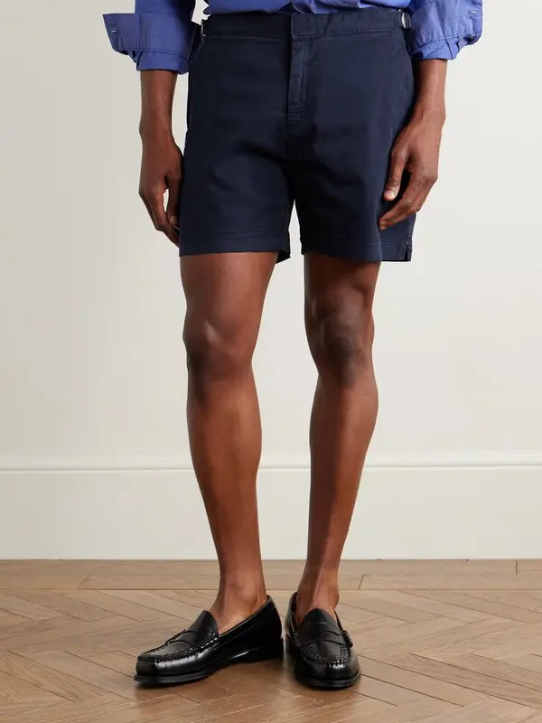 Orlebar Brown Bulldog Slim-fit Straight-leg Stretch-cotton Twill Shorts - Blue