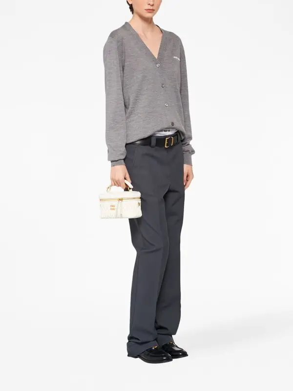 Miu Miu Matelassé Leather Mini Bag - White | Editorialist