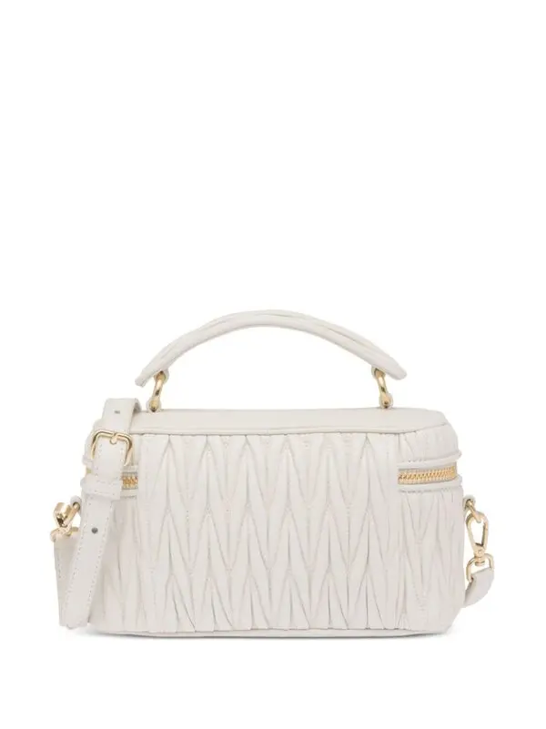 Miu Miu Matelassé Leather Mini Bag - White | Editorialist