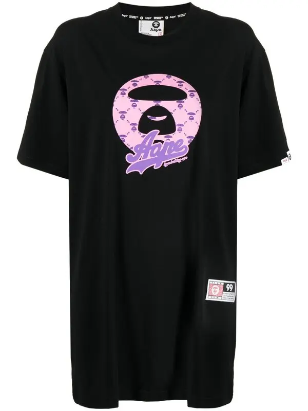 A BATHING APE Aape * Graphic-print Jersey T-shirt - Black