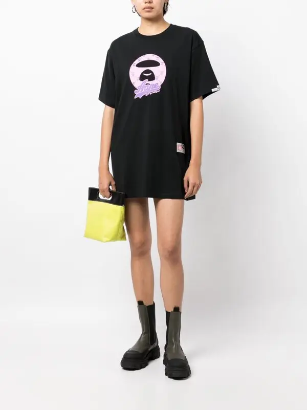 A BATHING APE Aape * Graphic-print Jersey T-shirt - Black