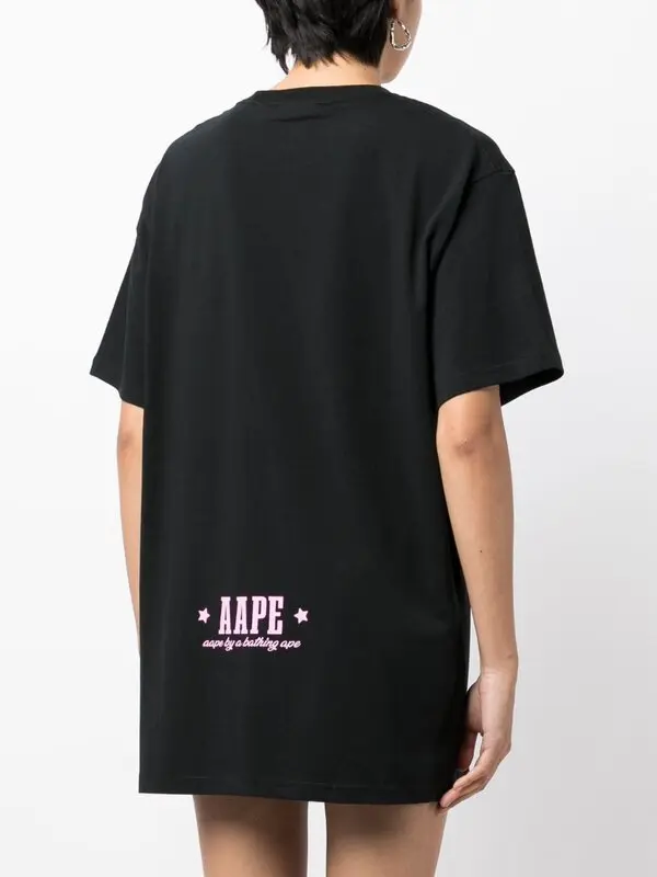 A BATHING APE Aape * Graphic-print Jersey T-shirt - Black