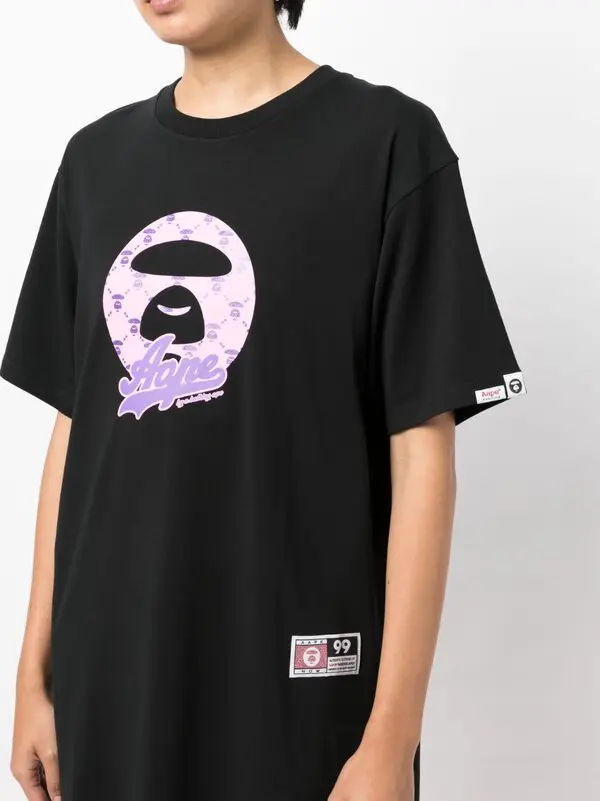 A BATHING APE Aape * Graphic-print Jersey T-shirt - Black