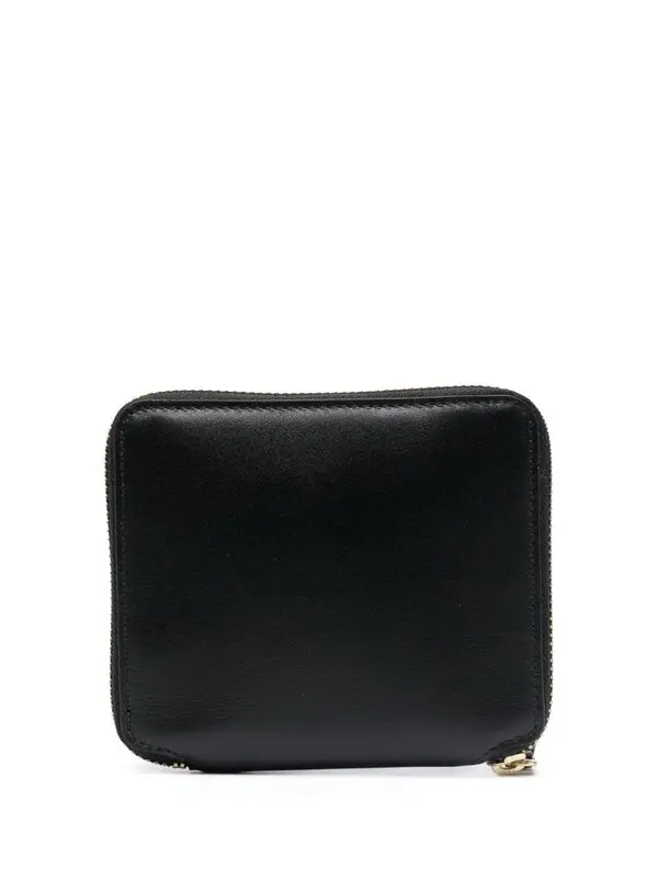 Comme Des Garçons Check-print Leather Wallet - Black