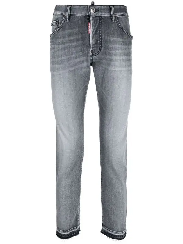 Dsquared2 Slim-fit Cropped Jeans - Grey