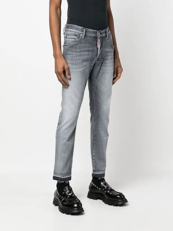 Dsquared2 Slim-fit Cropped Jeans - Grey