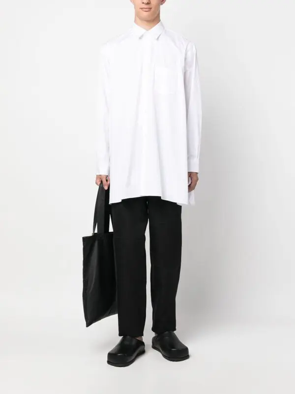 Comme Des Garçons Side-slits Cotton Shirt